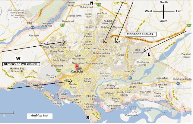 Portal Interactive: Map of Karachi – Pakistan Weather Portal (PWP)